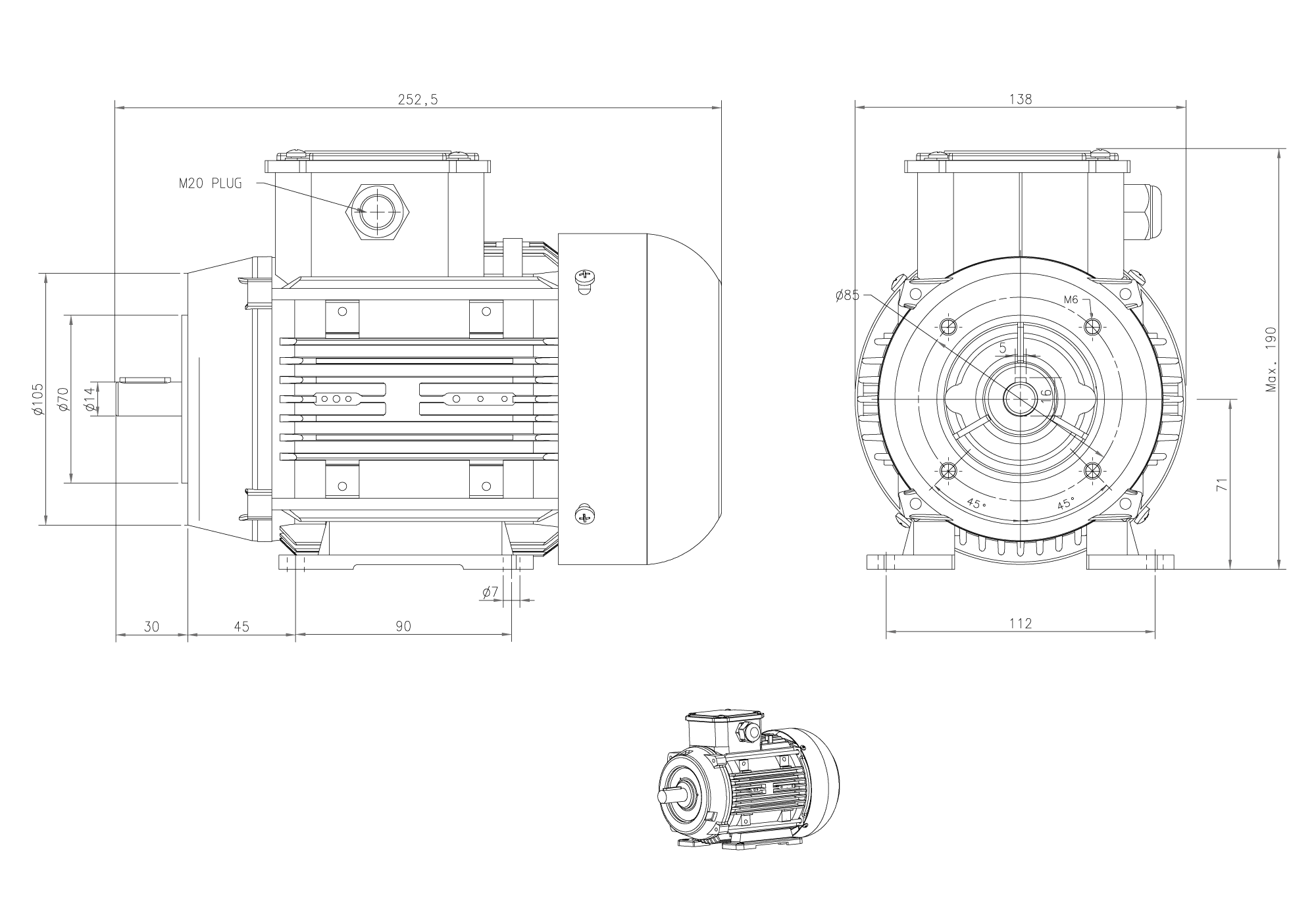 DWE03AA55CT7 | Industriele draaistroommotoren - ELSTO